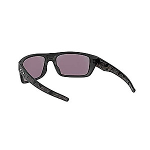 Oakley Men's OO9367 Drop Point Rectangular Sunglasses, Matte Black/Prizm Jade Polarized, 61 mm