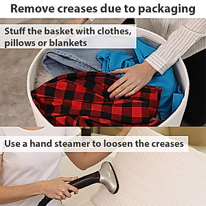 20" x 20" x 15" Extra Large Storage Basket with Lid, Cotton Rope Storage Baskets, Laundry Hamper, Toy Bin, for Toys Blankets Pillows Storage in Living Room Baby Nursery, Full White Basket with Cover