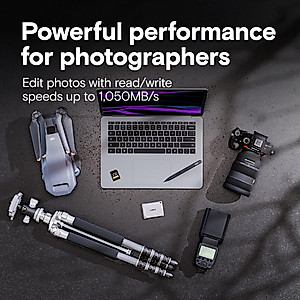 Crucial X9 Pro 1TB Portable SSD – Up to 1050MB/s Read and Write, Water and Dust Resistant, with Mylio Photos+ Offer – USB 3.2 External Solid State Drive – CT1000X9PROSSD902