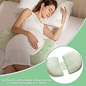Pregnancy Pillows for Sleeping, Maternity Pillow, Supports The Belly, Back, Hips and Legs of Pregnant Women, Pregnancy Must Haves Body Pillow, Adjustable and Removable Pillowcase,Golden.