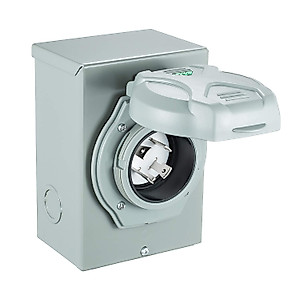 Miady 30 Amp Generator Power Inlet Box, NEMA 3R Power Inlet Box, L14-30P, 125/250 Volt, for Generators Up to 7500 Watts, Weatherproof, ETL Listed