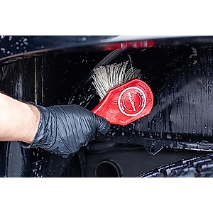 Maxshine Wheel & Body Cleaning Brush – Medium Duty, Strong and High Density Bristles, Used with Chemical Cleaners, Wheel, Tire, Engine Brushing