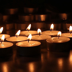 Minii Tealight Candles - 10-Pack Unscented White Votive Candles, Dripless Minii Candles | Portable Flameless Tealight Candles, Long-Lasting Smokeless Tea Lights for Weddings, Christmas, Home Décor