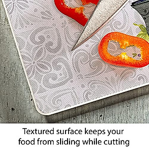CounterArt Watercolor Lemons 3mm Heat Tolerant Tempered Glass Cutting Board 10” x 8” Manufactured in the USA Dishwasher Safe