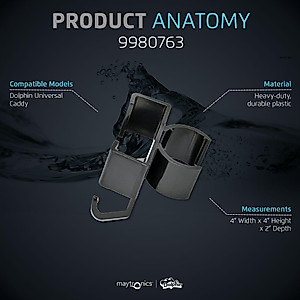 Dolphin Genuine Replacement Part — Black Remote Control Holder for Universal Caddy — 9980763