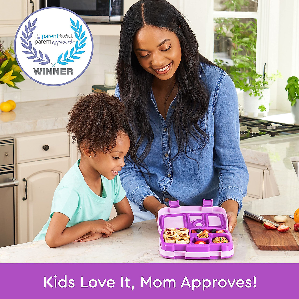 Bentgo® Kids Lunch Box Water Bottle - New & Improved 2023 (Purple)