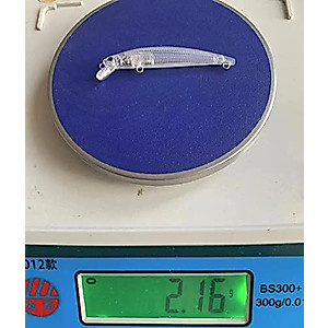 10pcs Fishing Unpainted Minnowbait Blank Hard Clear Lure Body 68mm 2.16g Topwater Freshwater Crankbait Artifical Bait with Free Eye LQG27