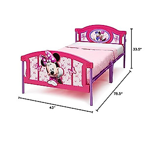 Delta Children Plastic 3D-Footboard Twin Bed, Disney Minnie Mouse