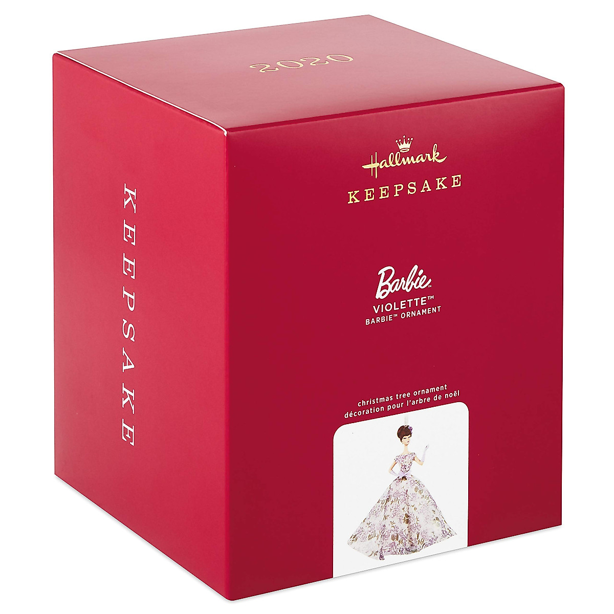 Hallmark Keepsake Christmas Ornament 2020, Barbie Violette, Porcelain and Fabric (4999QK1324)