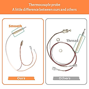 IDEASURE Patio Heater Replacement Parts for Outdoor Heaters, 13.8'' Long Thermocoupler & Dump Switch Safety Sensor for Propane Gas Heaters Room Heaters Garden Tower Heaters