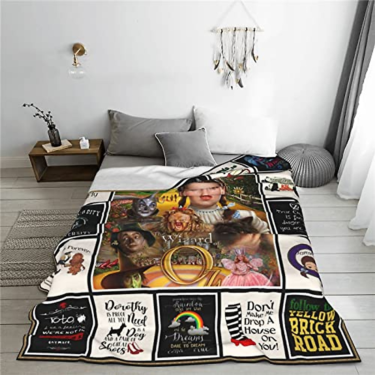 Cartoon of oz Throw Blanket 50"X40" Ultra-Soft Anti-Pilling Flannel for Living,Couch,Chair,Sofa,Room Or Bed to Be Gift