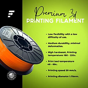 Filament 1.75mm PLA, 3D Printer Filament, Filament 1 KG Spool, Filament PLA Dimensional Accuracy 0.03 mm, 3D Printing Filament, 3D Filament PLA (Crystal)