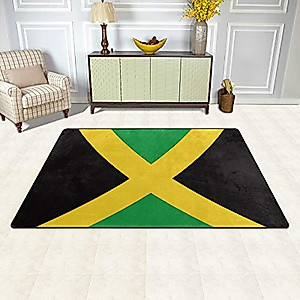 Ainans Jamaica Flag Area Rug Carpet Non-Slip Floor Mat Doormats for Living Room Bedroom 60 x 39 inches