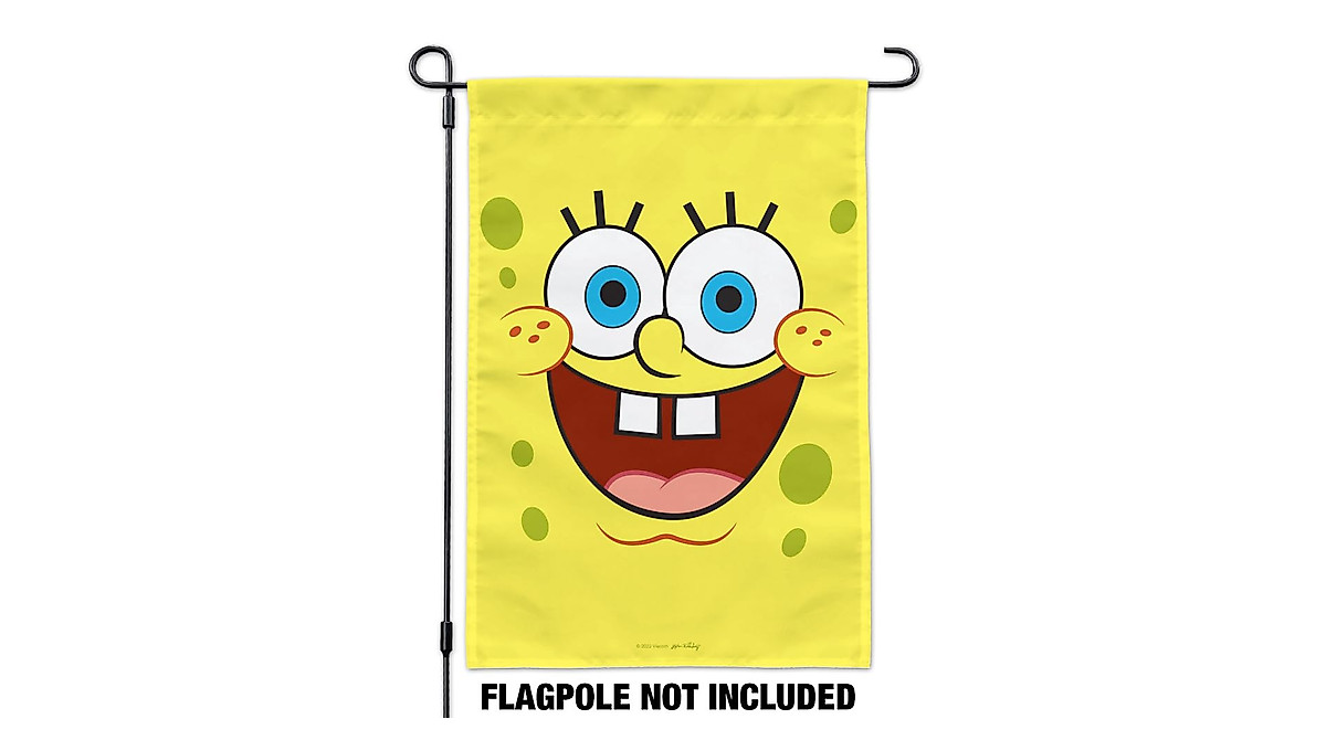 SpongeBob Goofy Smile Garden Flag - Bright, Weather-Resistant Decor