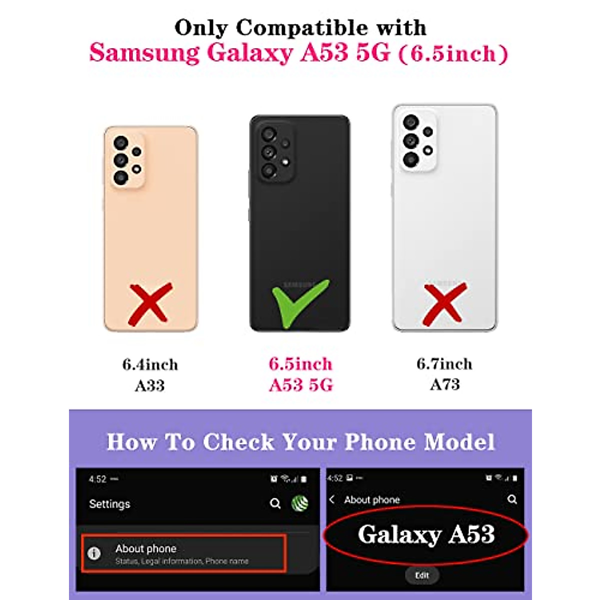 Goocrux for Samsung Galaxy A53 5G Case Sun and Moon Stars for Girls Women Cute Space Girly Phone Cover Fashion Gold Print Unique Design with Slide Camera Cover Aesthetic Cases for Galaxy A53 6.5''