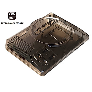 Retro Game Restore 432456 MD Body Replacement Shell, Clear Smoke for Mega Drive
