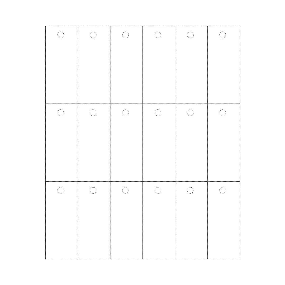 60 Printable Cardstock Hang Tags with Holes, Personalize and Custom Tags (Rectangle - 3 x 1.5 inches, 5 Sheets)