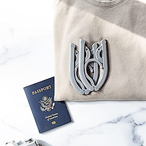 12 Pcs Travel Hangers Foldable Collapsible Hangers Foldable Hangers Collapsible Hangers For Clothes Folding Hangers Portable Travel Accessories Foldable Hanger For Folding Clothes Collapsible Hanger