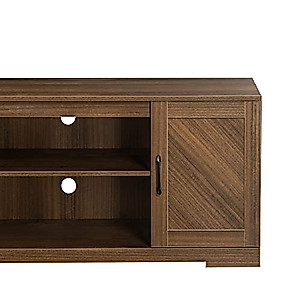 ZINUS Bennett TV Stand for TVs up to 65”, Farmhouse Style Entertainment Center, TV Stand with Storage, Living Room or Bedroom Furniture, Brown