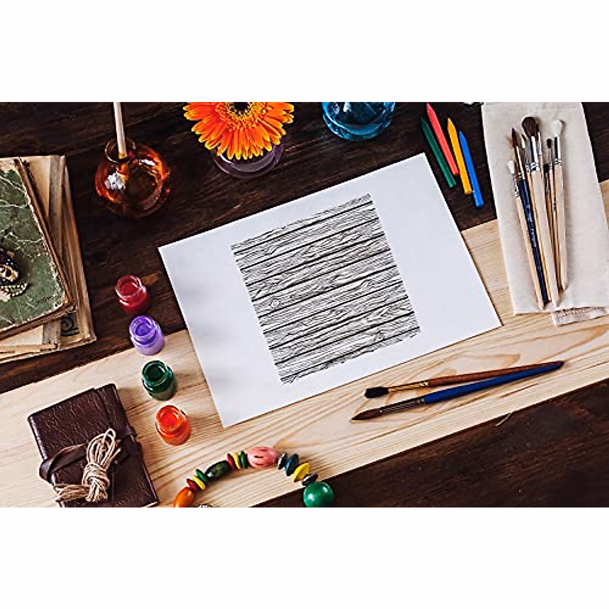 Tree Wood Grain Background Clear Stamps for Card Making Decoration DIY Scrapbooking, Wooden Strips Transparent Rubber Seal Stamps for Photo Card Album Crafting Supplies.