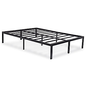 Olee Sleep 13 inch Galaxy Hybrid Gel Infused Memory Foam and Pocket Spring Mattress (King) & 14 Inch Heavy Duty Steel Slat/Anti-Slip Support/Easy Assembly/Mattress Foundation, Twin