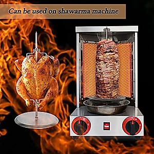 YOOYIST Vertical Skewer for al Pastor, Stainless Steel Removable BBQ Hack Stand with Meat Forks, Brazilian Barbecue Skewers Grilling Meat Spit