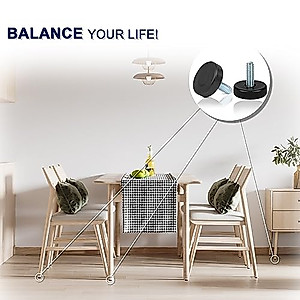 COIDEA 1/4" Thread Furniture Feet Levelers, 12 PCS Adjustable Furniture Feet Threaded Screw in, Leveling Feet Screw On Furniture Glide Leveling for Table, Cabinets, Chairs, Stool Legs(1/4"-20)