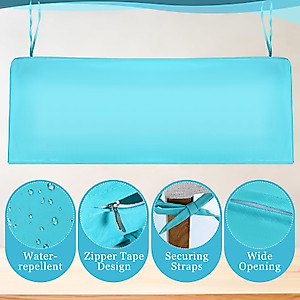 SmoothNovelty 42x18 Inch Patio Bench Cushion Covers Outdoor Waterproof UV Protection Loveseat Swing Replacement Cover with Tie Zipper Adjustable Strap Garden Seat Sofa Furniture Cushion Cover