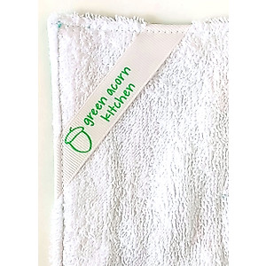 Camping Scenes on Green Coffee Station Mat - Dish Drying Mat - Pet Placemat - Appliance Mat - Camper Mat - 16 x 20 Inches - Handmade by Green Acorn Kitchen