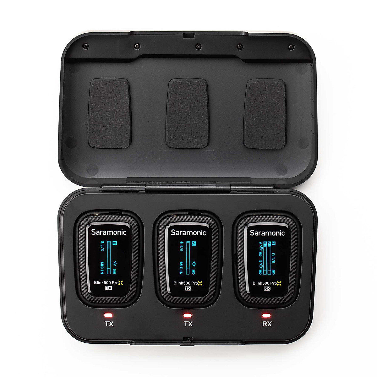 Saramonic Blink 500 Pro X B2 2-Person Wireless 2.4GHz Clip-On Microphone System with Lavaliers for Cameras, Mobile & More, Black