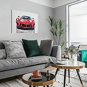 Car Poster Ferrari F40 Supercar Posters Racing Car Canvas Wall Art For Boy's Bedroom SuperCar Wall Decor Frame-style 36x24inch(90x60cm)