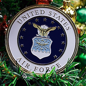 Allied Products Air Force Heroes Series Holiday Ornament - Officially Licensed Air Force Medallion