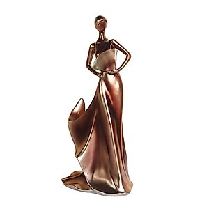 Wine Rack Modern Beauty Figurine Wine Bottle Holders Storage Rack Resin Sculpture Wine Stand Home Bar Decor Gift (Rose Gold)