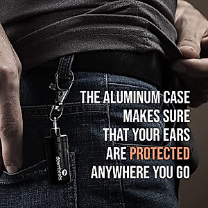 DownBeats Reusable High Fidelity Hearing Protection: Ear Plugs for Concerts, Music, and Musicians (Clear Ear Plugs, Black Case)