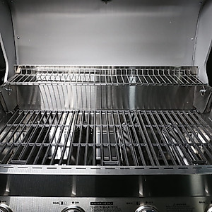 Uniflasy Cast Iron Cooking Grates for Monument 24367,35633,17842, 24633, 13892,41847NG,14733,27592,38667,Denali 405,Denali 425 4-Burner Gas Grill,Cooking Grid Replacement Part Kit 97888,3 Pack