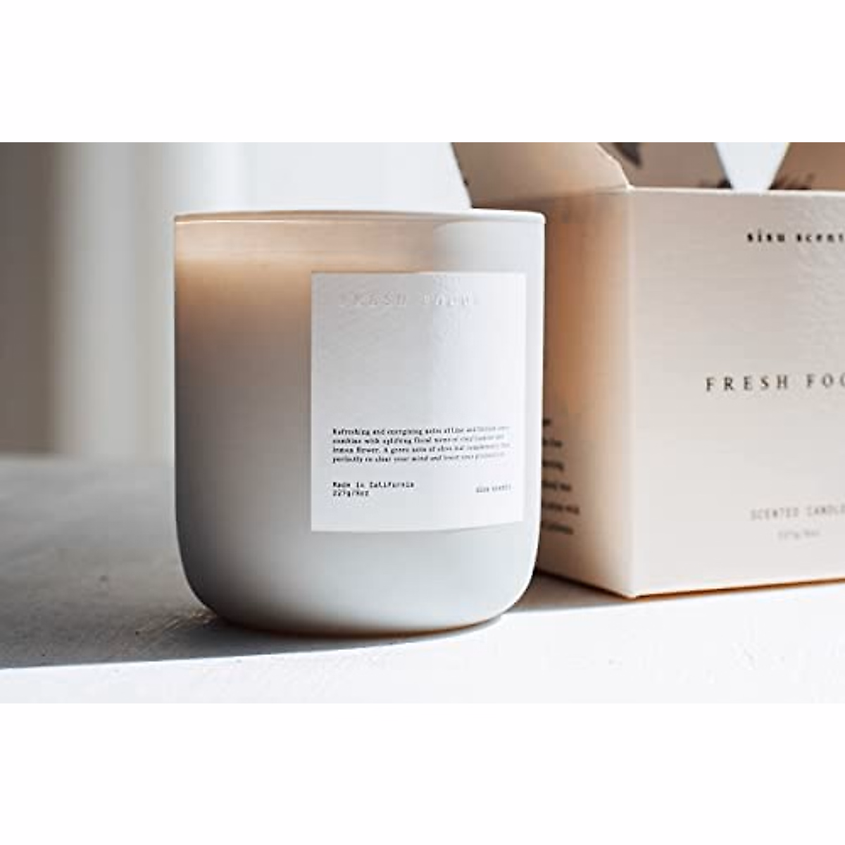 Sisu Scents | Fresh Focus | Sicilian Lemon, Jasmine & Lemon Flower | Luxury Scented Jar Candle | Made in California | Vegan & Clean Burning | 8oz