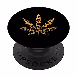 Leopard Cheetah Weed Cannabis Marijuana 420 THC Stoner Gift PopSockets Swappable PopGrip