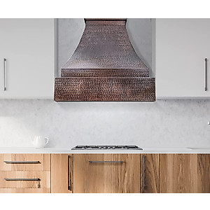 Copper Range Hood Wall Mount Pyramid