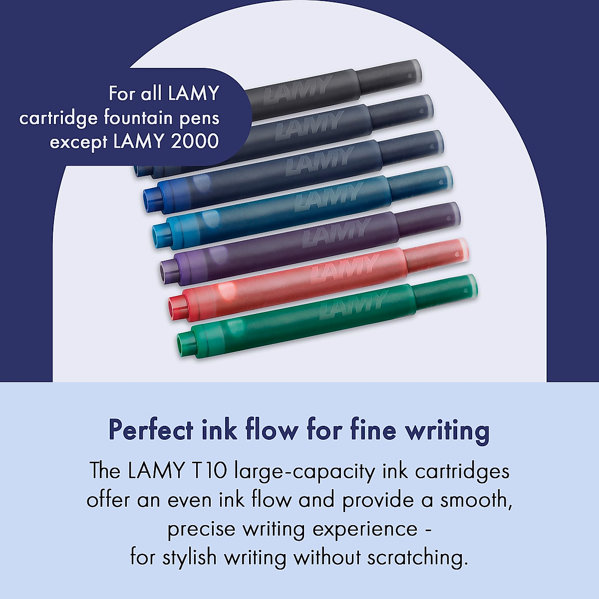 Lamy Black T10 Ink Cartridges, 5/pk (LT10BKB)