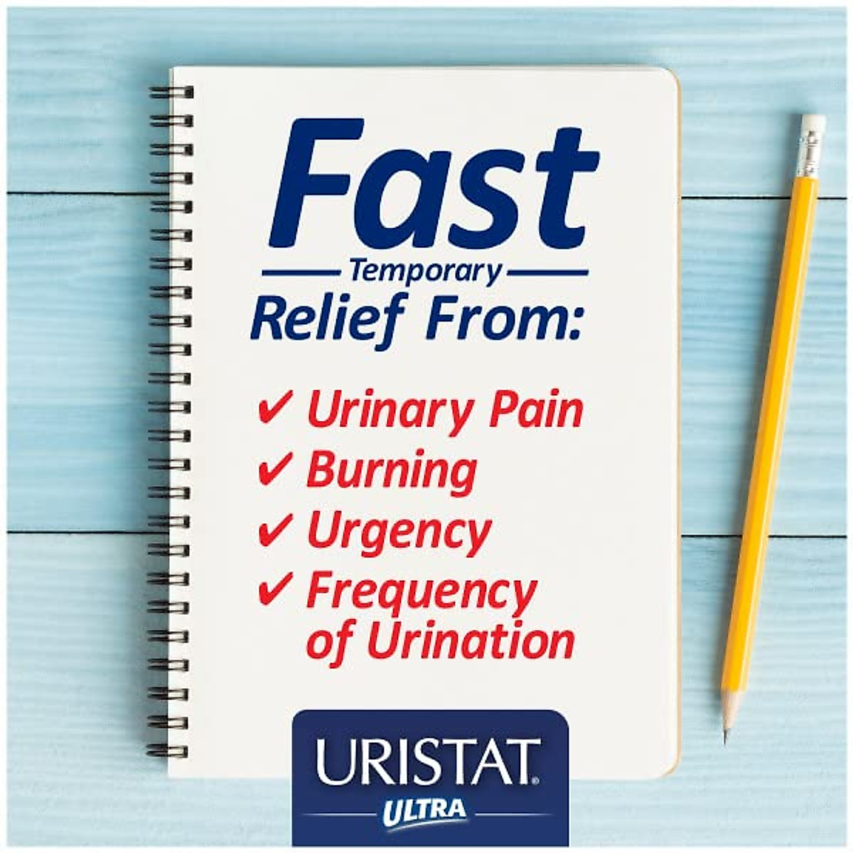 URISTAT Ultra UTI Pain Relief, Cranberry Flavored Coating, 30 Tablets (Pack of 2)