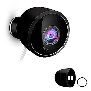 JESSY Silicone Skins Cover for Google Nest Cam Outdoor or Indoor, Protect and Camouflage Your Nest Cam Outdoor (1 Pack, Black)