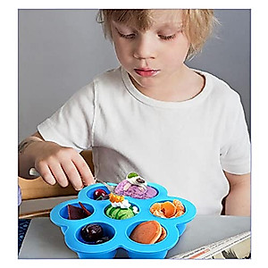 - Do-it-yourself, development thinking, food grade Summer Reusable Silicone Baby Food Freezer Tray Molds Storage Frozen Baby Food Storage Containers Kitchen Tools (Color : A) A (Color : B)