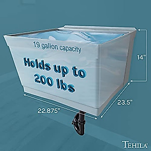 JS Jackson Supplies Tehila Grey Wall-Mounted Utility Sink Tub Kit, Wall-Mounted Utility Tub with Wall Bracket, Floating Utility Sink for Laundry Room, Garage, Workshop, and More