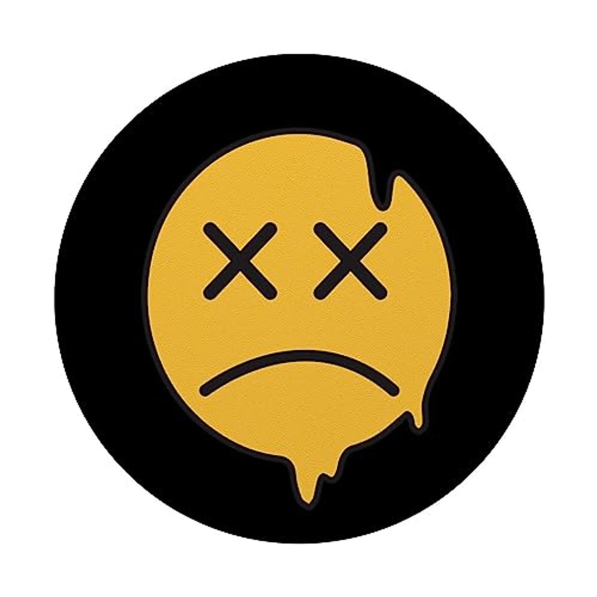 Melting Sad Face Smile Aesthetic 90s Art PopSockets Standard PopGrip