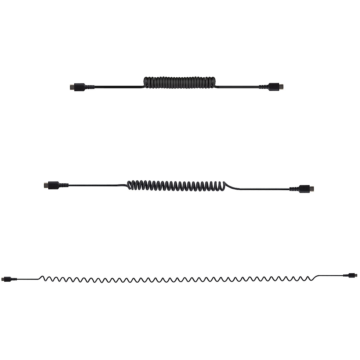 StarTech.com 3ft (1m) USB C Charging Cable, Coiled Heavy Duty Fast Charge & Sync USB-C Cable, USB 2.0 Type-C Cable, Rugged Aramid Fiber, Durable Male to Male USB Cable, Black (R2CCC-1M-USB-CABLE)