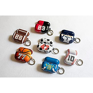 Custom Colored AirPods Case with Your Text - Best Personalized AirPods Pro 2nd Generation Case for Basketball, Football, Baseball Fan Girls, Boys, Men or Women