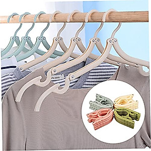 Folding Clothes Hangers 4 Colors, Non-Slip Clothes Hangers, Portable Folding Wall Mounted Drying Rack for Home Hotel Travel Camping 20 Packs