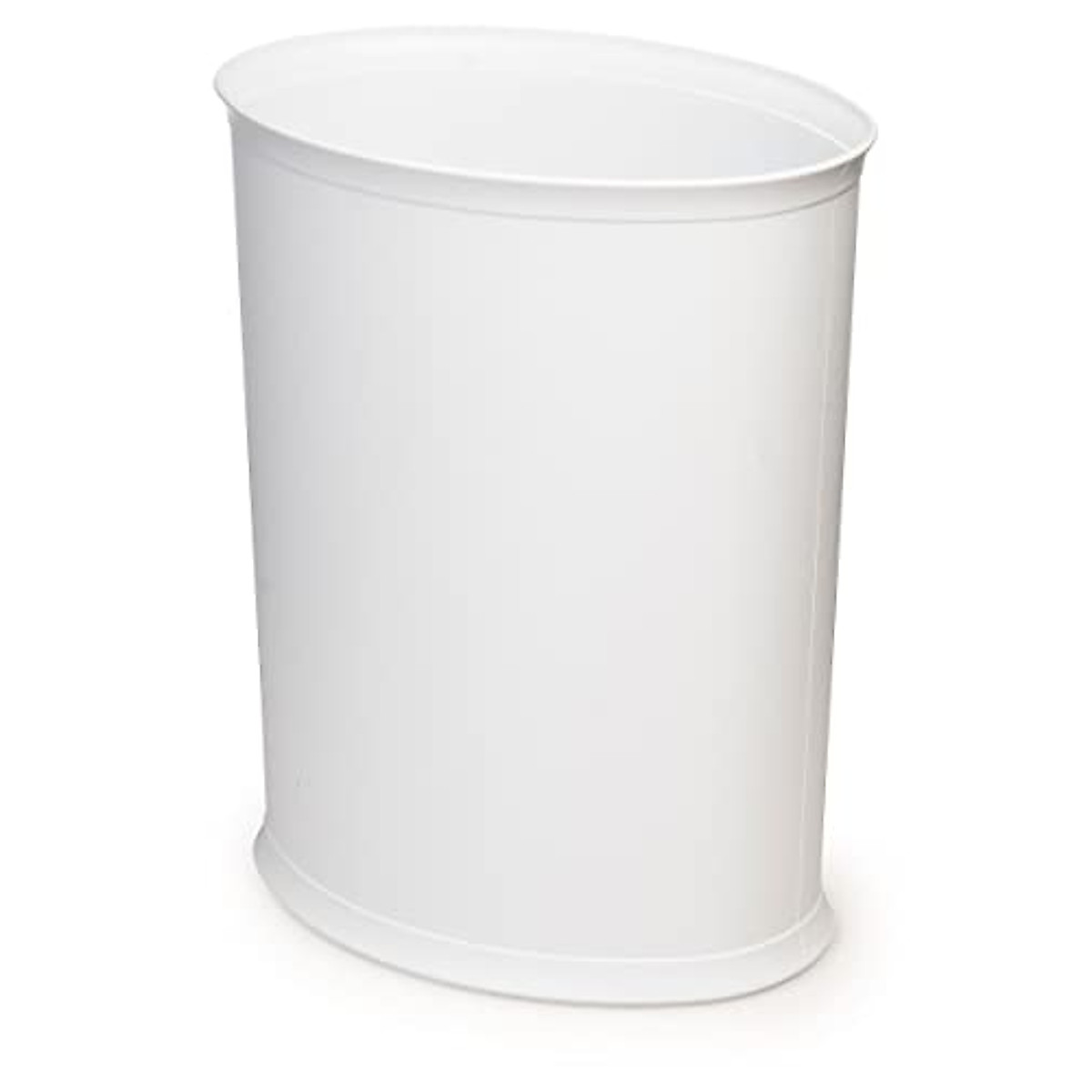 Made in USA 5-Gallon White Plastic Waste Basket (10.25” L X 12.5” H)