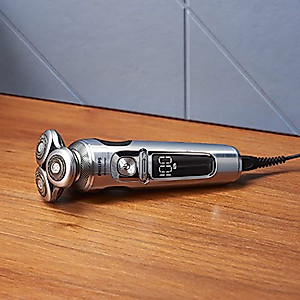 Philips Norelco Shaver 9000 Prestige, Rechargeable Wet or Dry Electric Shaver with Trimmer Attachment and Premium Case, SP9820/87