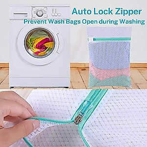 BAGAIL Set of 5 Mesh Laundry Bags for Blouse,Hosiery,Underwear,Sweaters,etc. Premium Laundry Bags for Travel Storage Organization (5 Set)